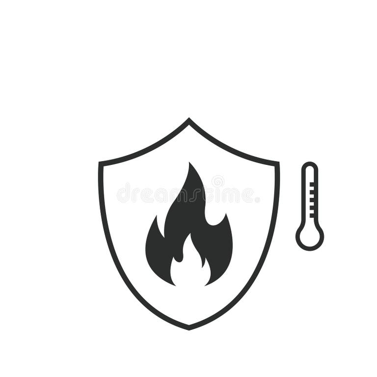 Over Heat Protection Icon Vector Concept Design Template Stock Vector ...