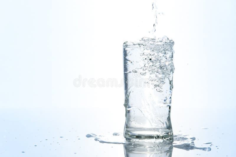 Over Pouring Water in Glass Stock Image - Image of nature, fresh: 80055533