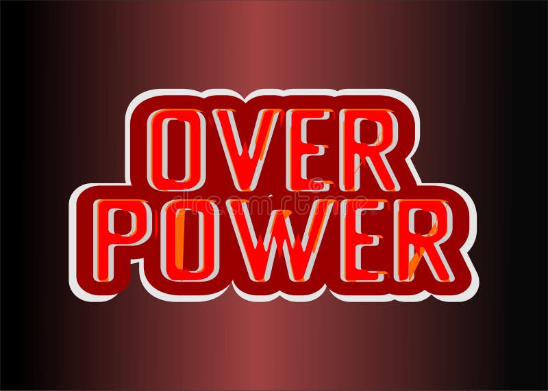 Over Power Text Effect Vector Stock Vector - Illustration of text ...