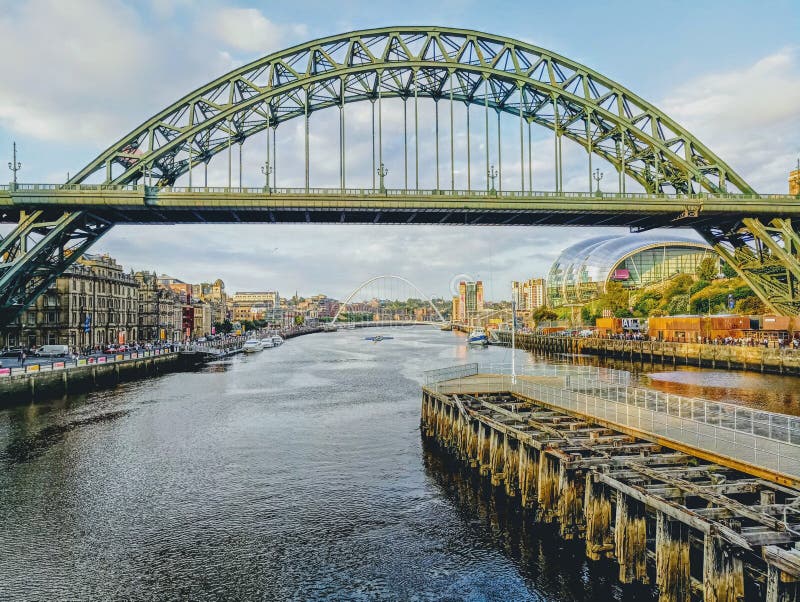 Newcastle bridges view stock image. Image of bridges - 120733217