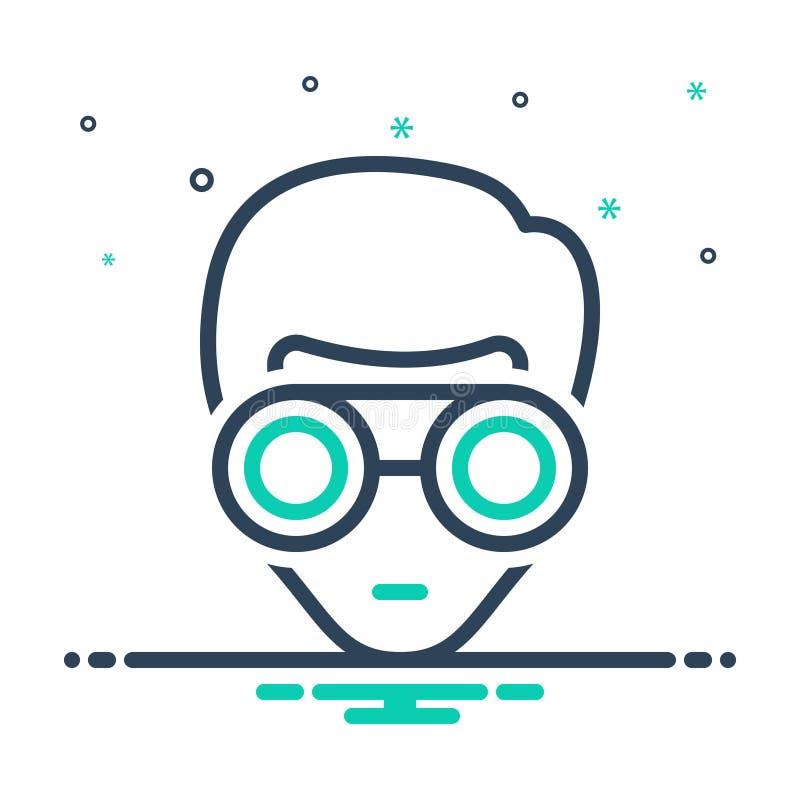 Mix Icon for Over Seeing, Over and Glasses Stock Vector - Illustration ...