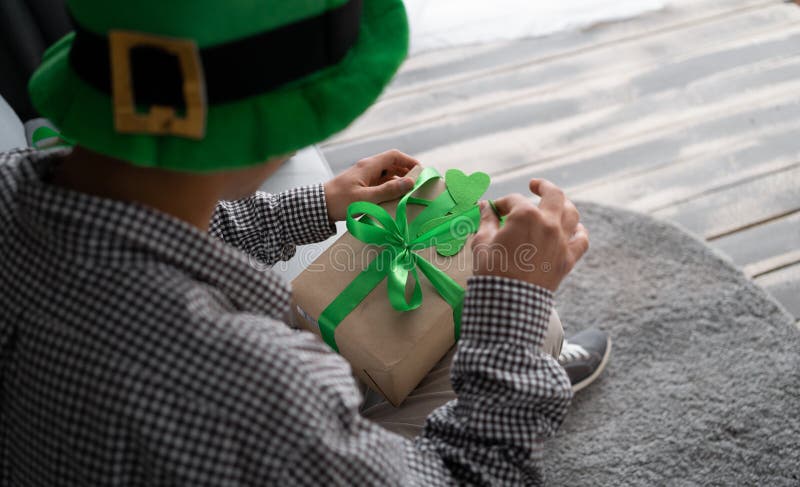 St.Patrick& X27;s Day, Spring, Happiness Concept - Man with Many Gift ...