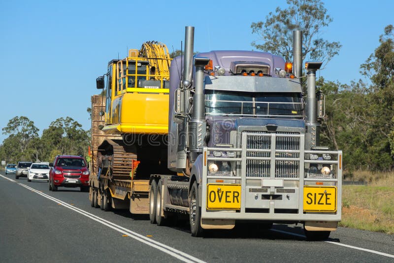 Over Size Truck Transport in Australia Stock Image - Image of climate ...