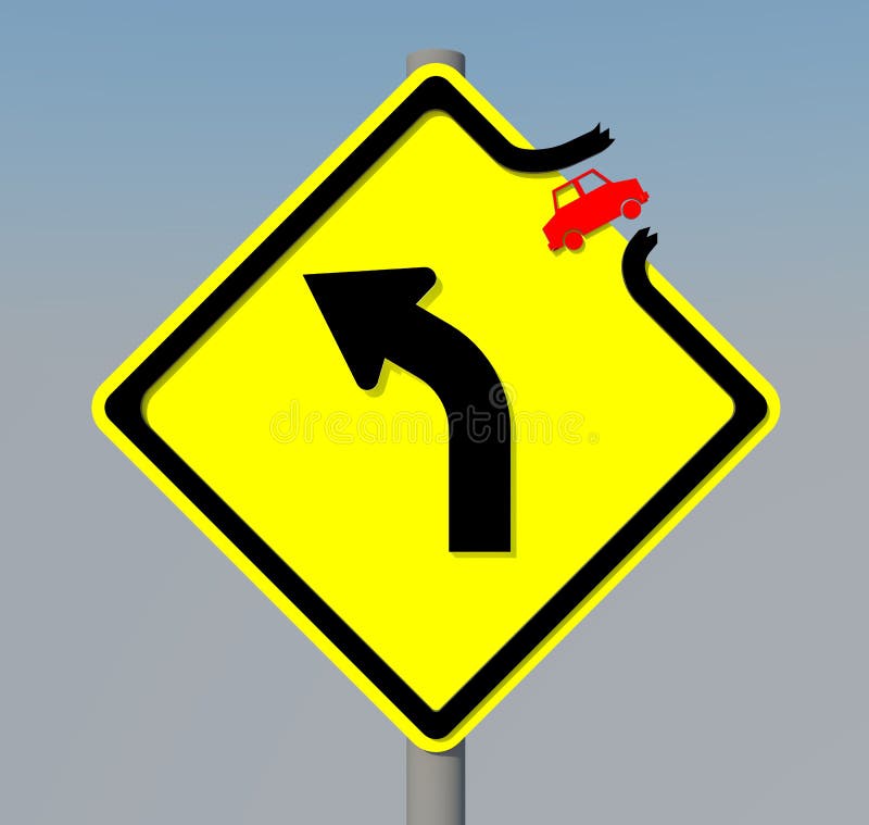 Over speed stock illustration. Illustration of sign, curve - 22764335