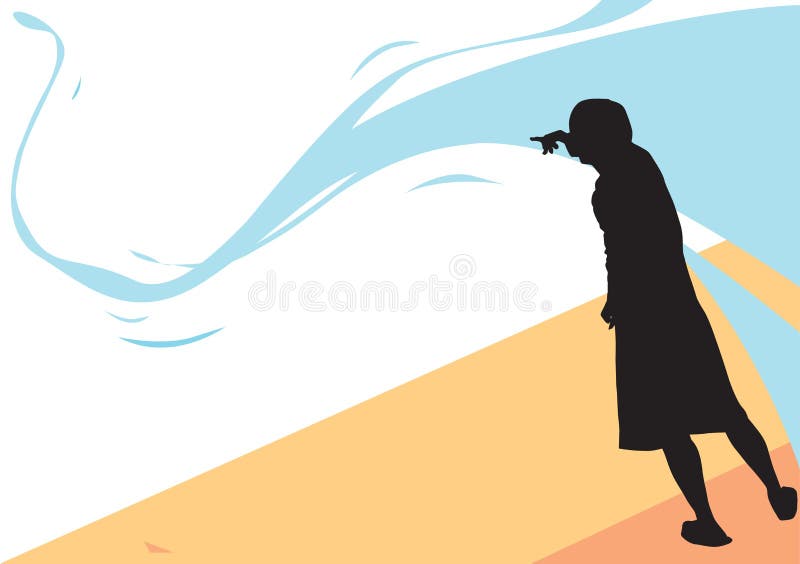 Over there, illustration stock vector. Illustration of guidance - 163024572