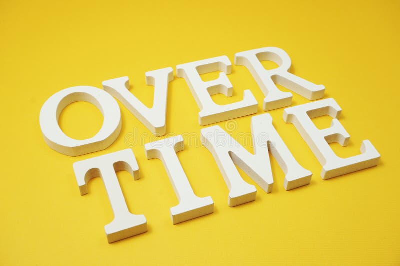 Over Time Alphabet Letters on Yellow Background Stock Image - Image of ...