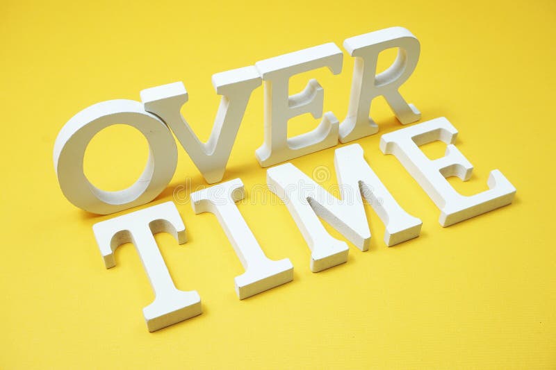 Over Time Alphabet Letters on Yellow Background Stock Image - Image of ...