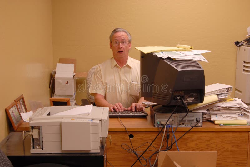 Over Worked stock image. Image of furious, businessman - 1896129
