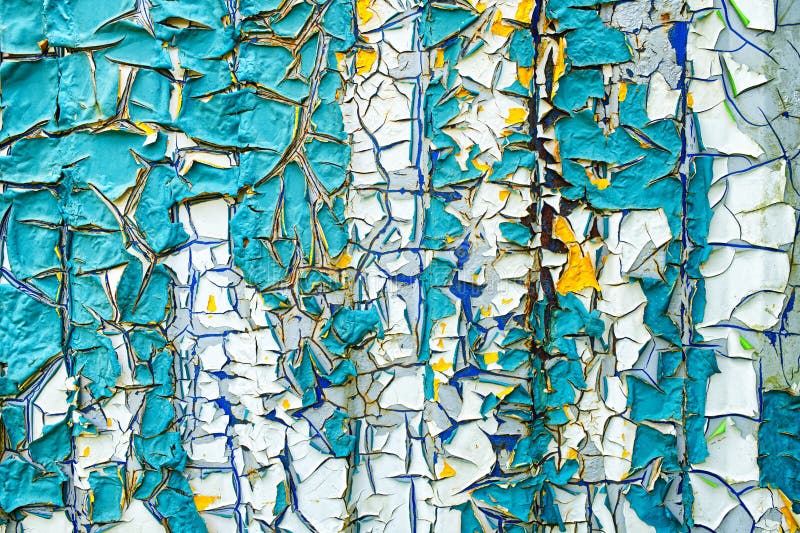 Old Layers of Paint, Peeling To Reveal Colourful Patterns. Background ...