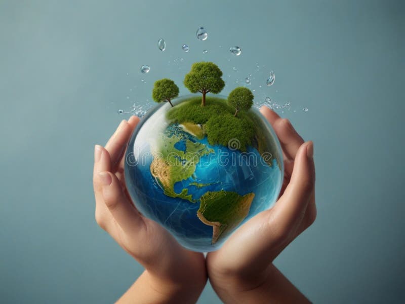 Saving Water and World Environmental Protection Concept. Stock ...