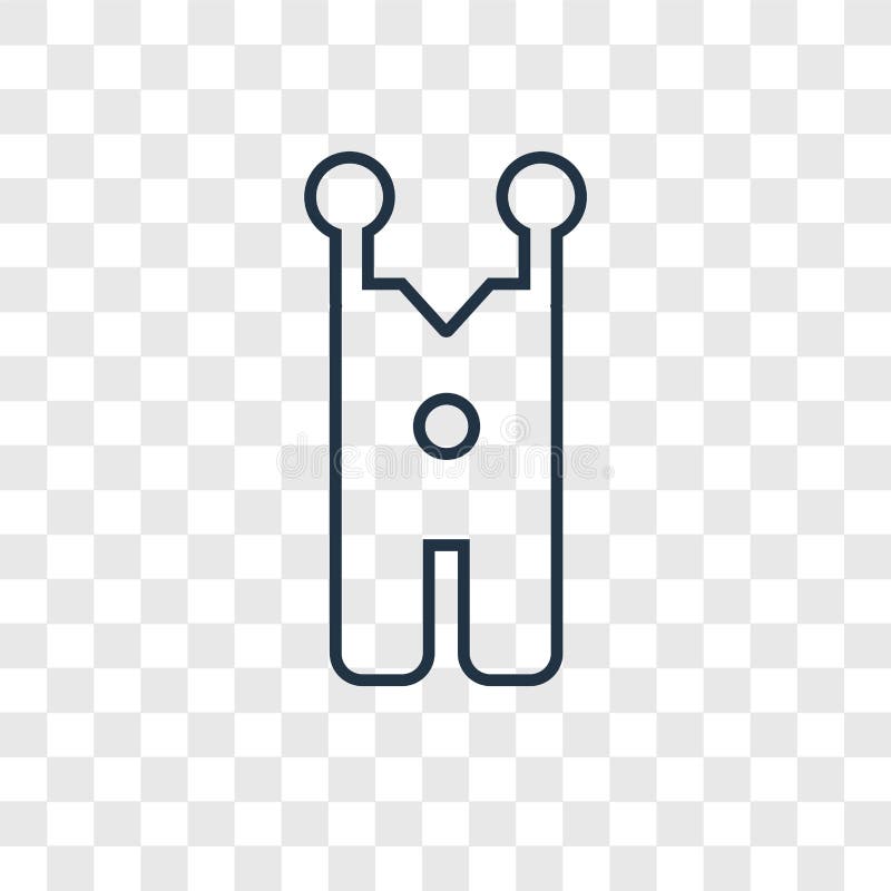 Overall Concept Vector Linear Icon Isolated on Transparent Background ...