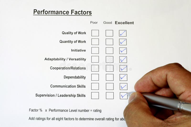 Overall Performance Rating stock image. Image of form - 3477005