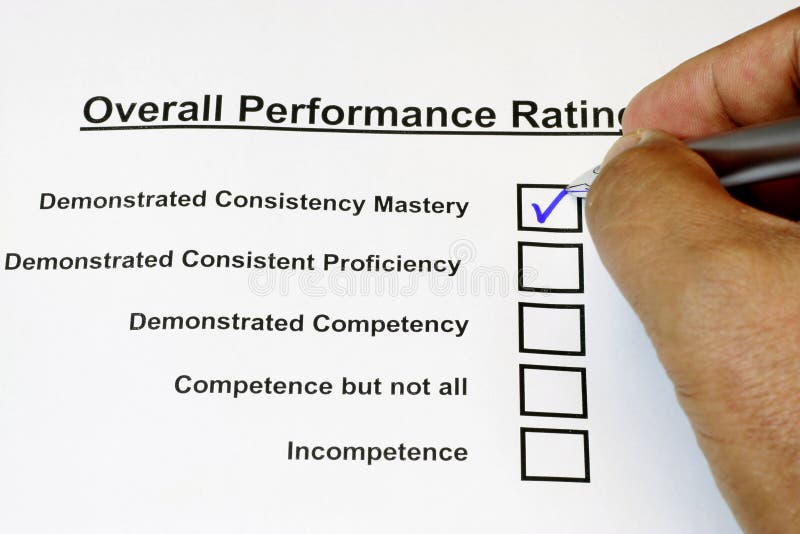 Overall Performance Rating stock image. Image of form - 3477005