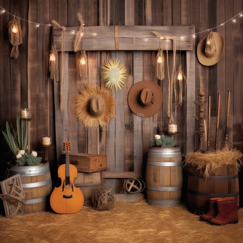 Mexican and Cowboy Hats Fiesta Anniversary Smash Cake Backdrop Stock ...