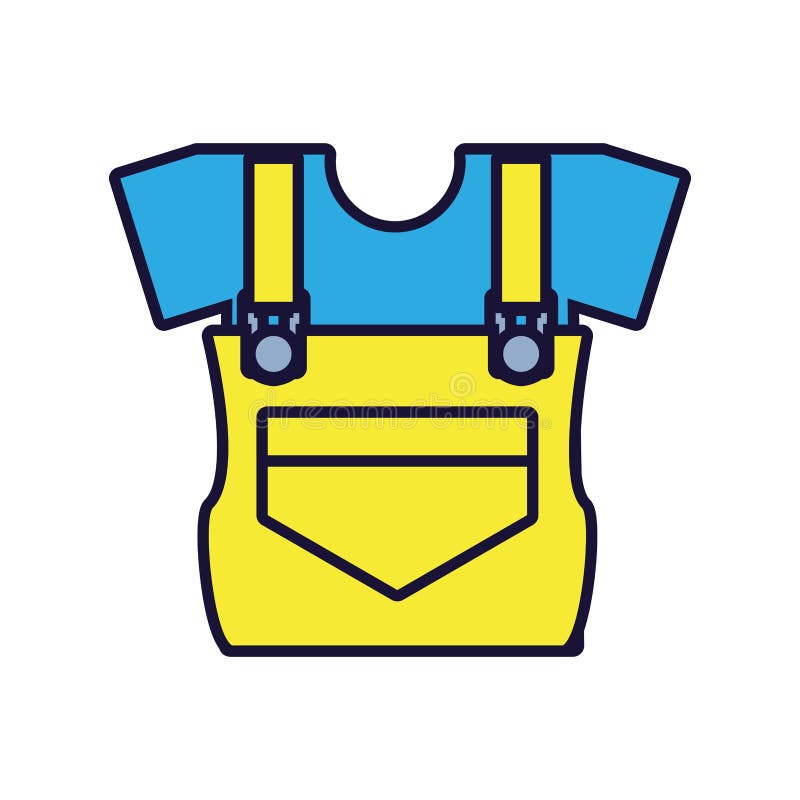 Overall Uniform Construction Isolated Icon Stock Illustration ...
