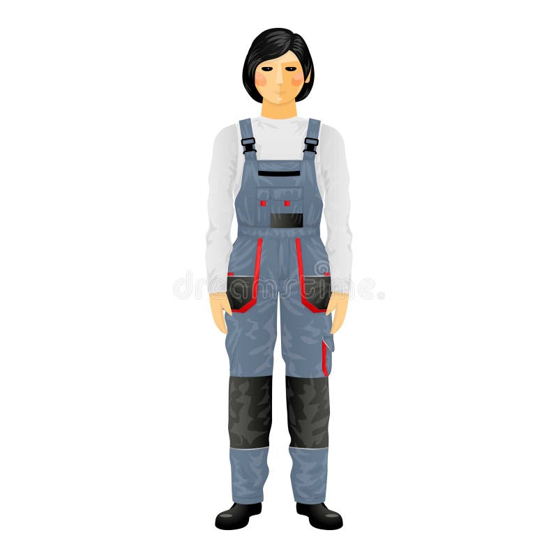 Overalls Denim Icon Cartoon Vector. Worker Expert Stock Illustration ...