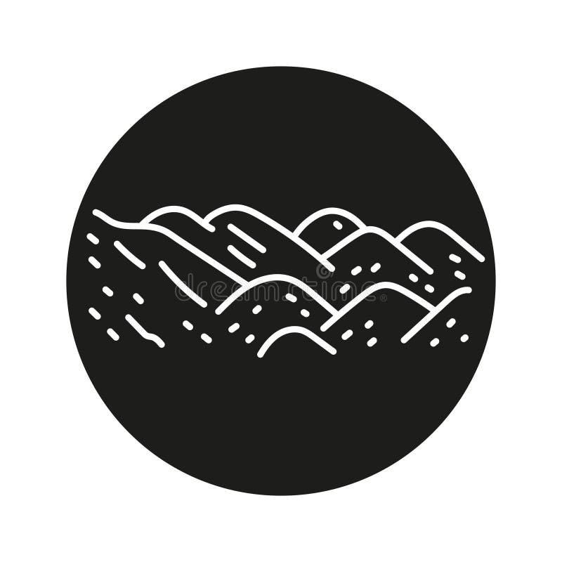 Overburden Material Line Black Icon. Sign for Web Page, Mobile App ...