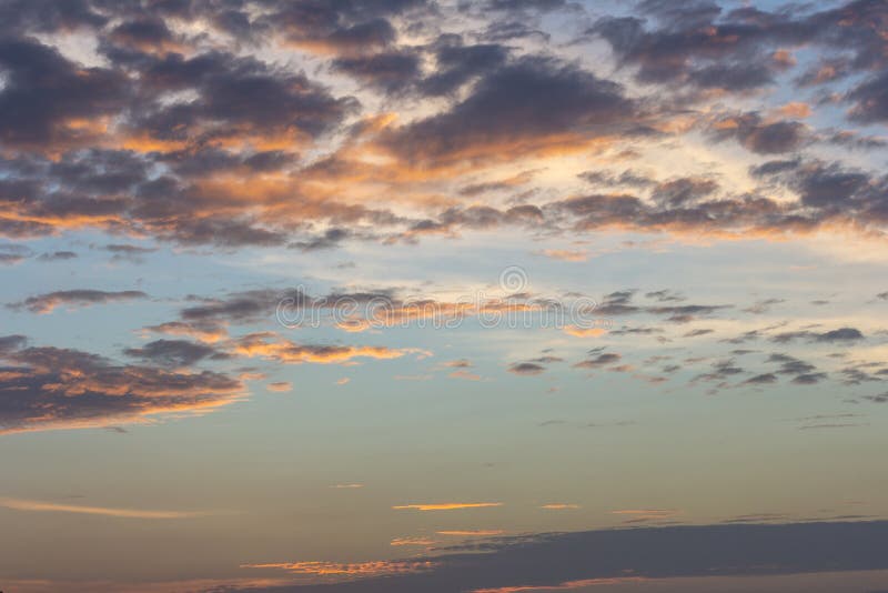 Overcast Clouds and Sky in the Evening Stock Image - Image of dawn ...