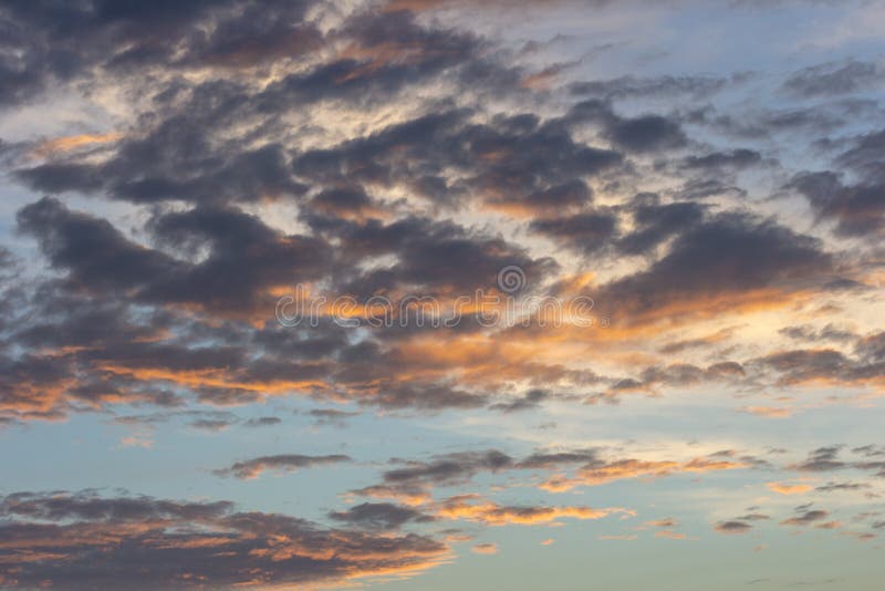 Overcast Clouds and Sky in the Evening Stock Image - Image of dawn ...