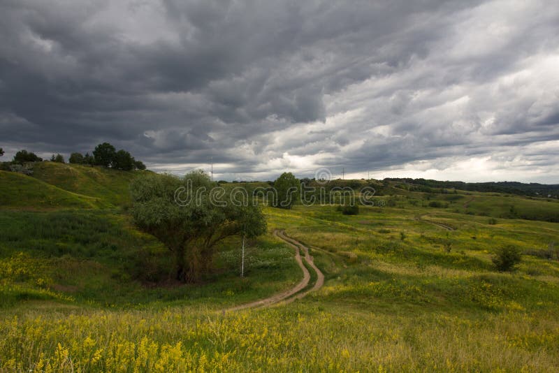 Overcast day in summer stock photo. Image of green, beautiful - 42002564