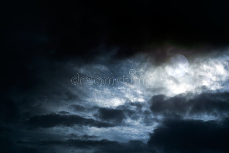 Overcast full moon stock photo. Image of moody, clouds - 35781150