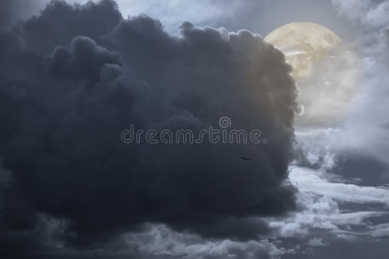 Overcast full moon night stock photo. Image of cloudy - 42419392