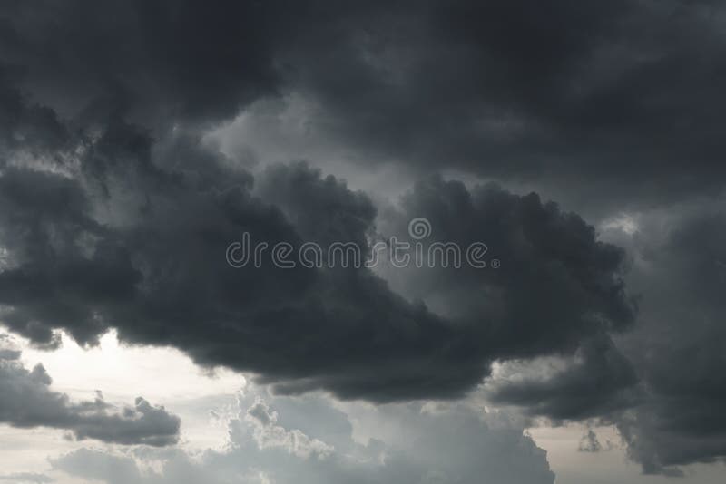 Overcast Heavy Sky with Gray Heavy Clouds. Bad Weather, Typhoon ...