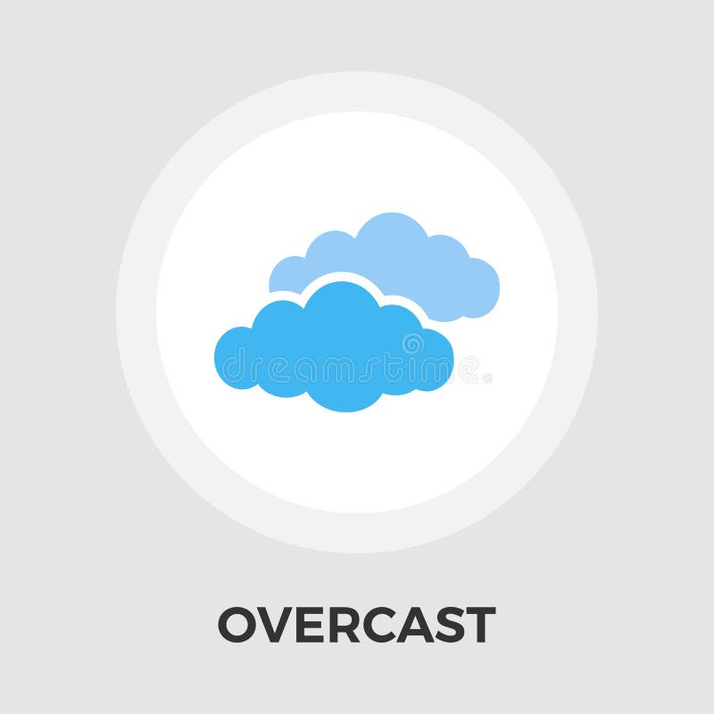 Overcast Icon, Black Vector Sign with Editable Strokes, Concept ...