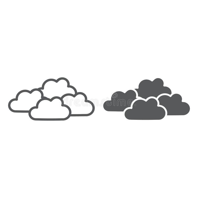 Linear Overcast Icon from Meteorology Outline Collection. Thin Line ...