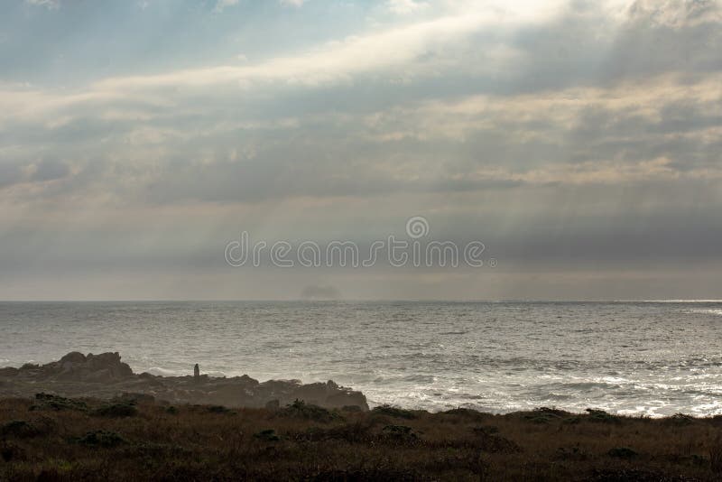 Overcast at the ocean stock image. Image of ocean, gray - 43979851
