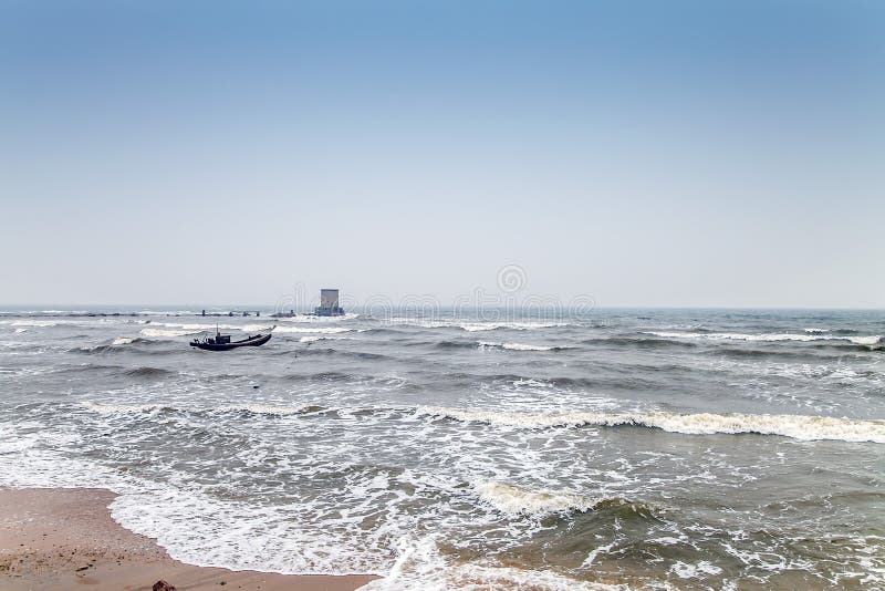 Overcast sea stock photo. Image of black, rippled, rainy - 27396180