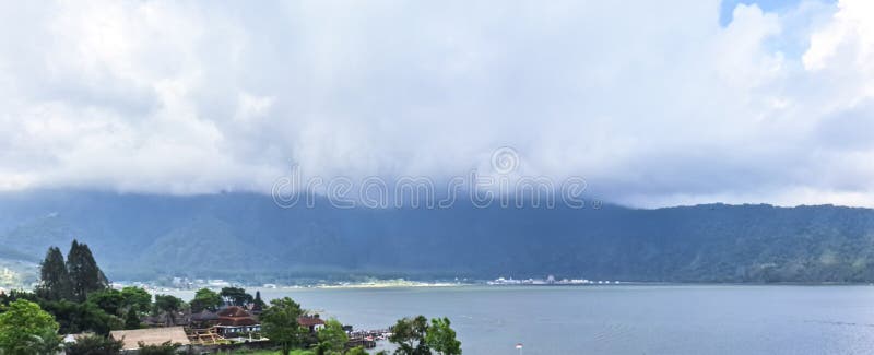 Overcast Sky Above Ocean and Coastal Mountains Stock Image - Image of ...