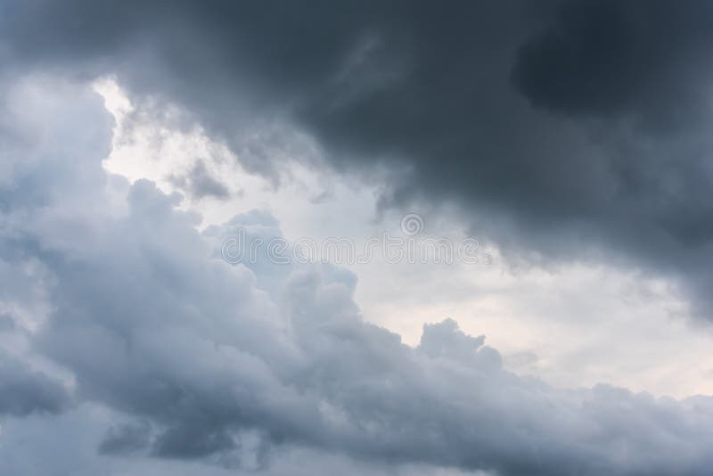 Overcast Sky with Dark Cloud in Windy Day Stock Photo - Image of ...