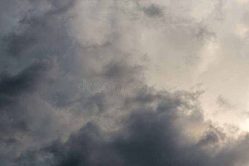 Overcast Sky, Full-frame Gray Clouds Background and Texture Stock Image ...