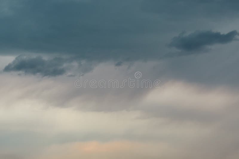 Overcast Sky with Rainy Clouds, Dark Grey Abstract Background. Stock ...