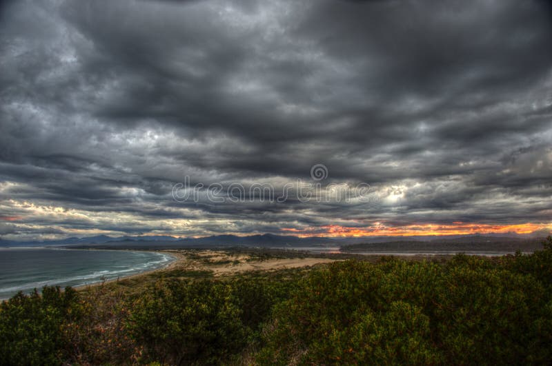 Overcast sunset stock photo. Image of water, view, cloud - 81304364