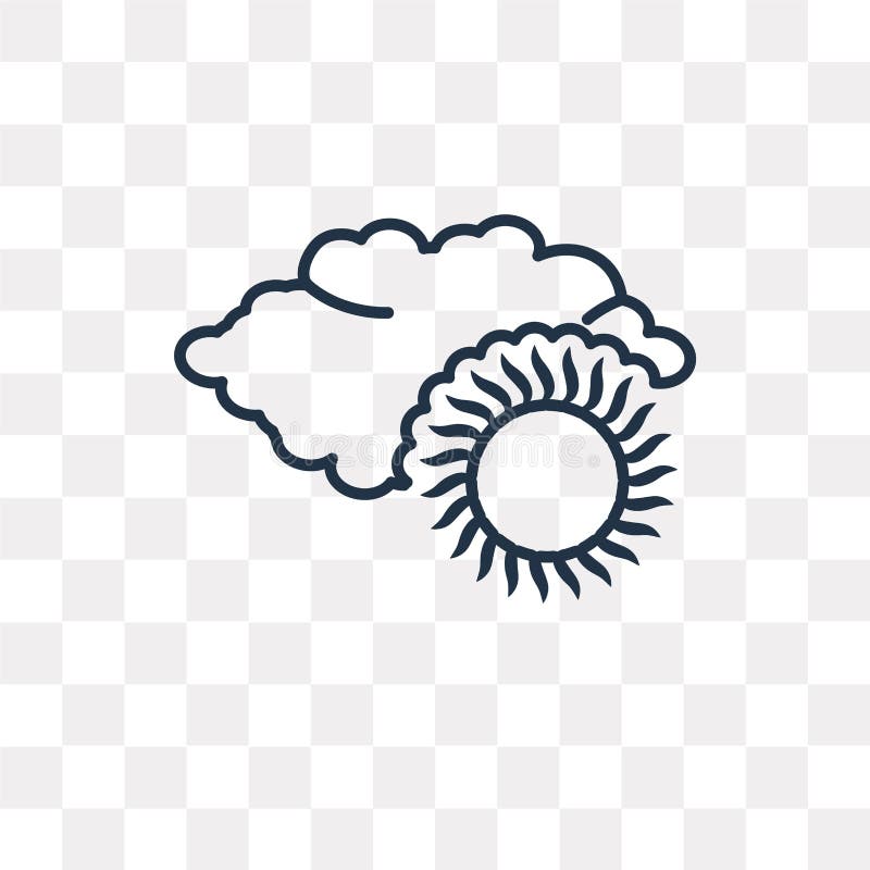 Linear Overcast Icon from Meteorology Outline Collection. Thin Line ...