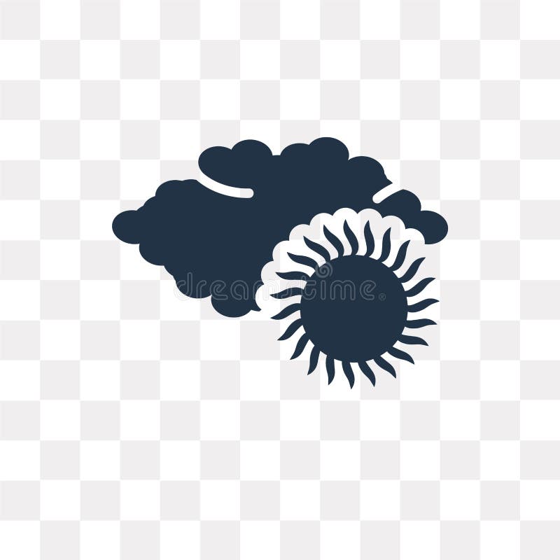 Overcast Vector Icon Isolated on Transparent Background, Overcast ...