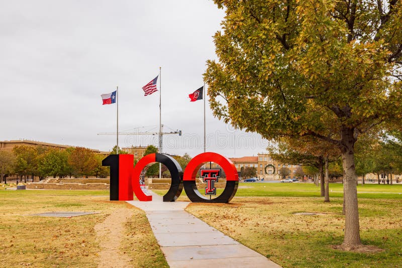 Overcast View of the Campus of Texas Tech University Celebration of 100 ...