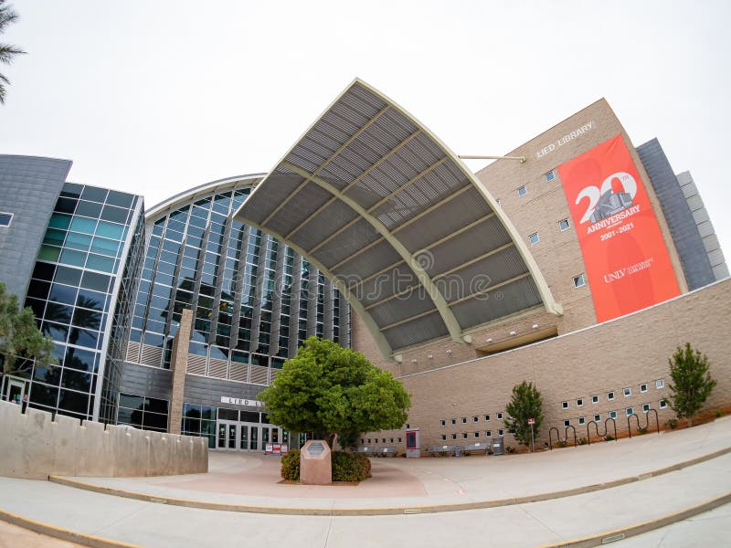 Overcast View of the Lied Library of UNLV Editorial Stock Photo - Image ...