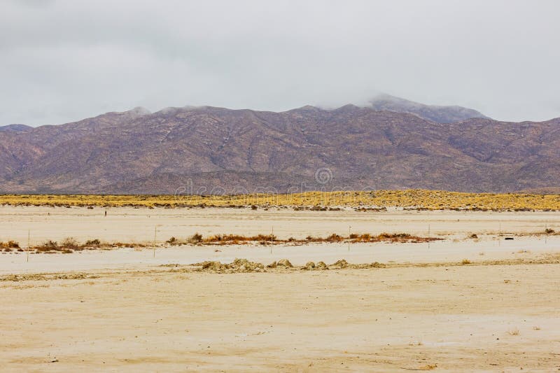 Overcast View of the Salt Flats of Guadalupe Mountains National Park ... Overcast View of the Salt Flats of Guadalupe Mountains National Park ...