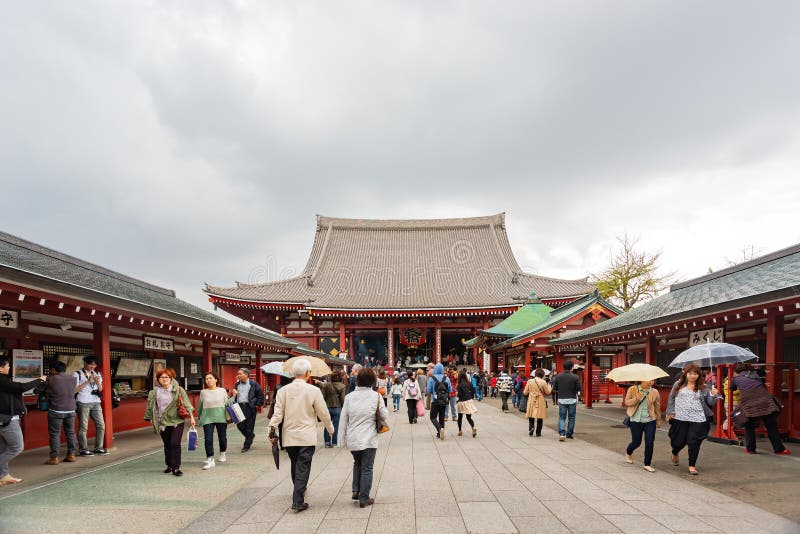 Overcast View of the Senso-ji Main Hall Editorial Photography - Image ...