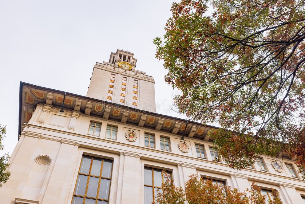 Overcast View of the UT Tower of University of Texas at Austin Stock ...