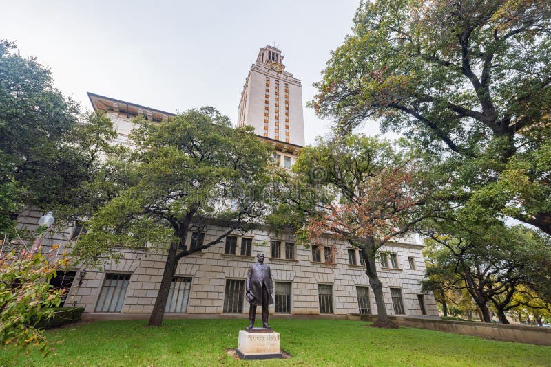 Overcast View of the UT Tower of University of Texas at Austin ...