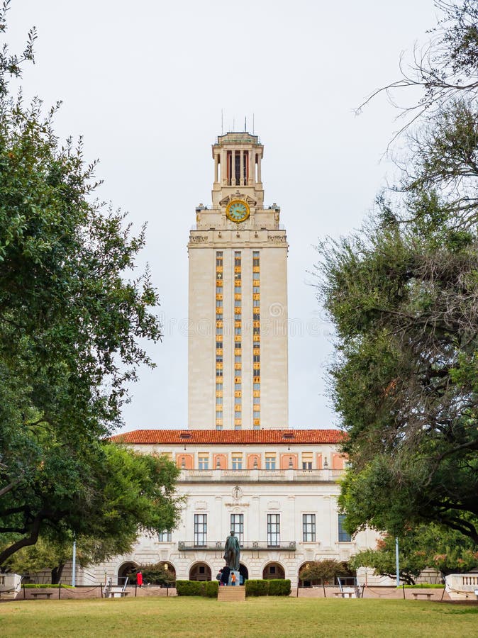 Overcast View of the UT Tower of University of Texas at Austin ...
