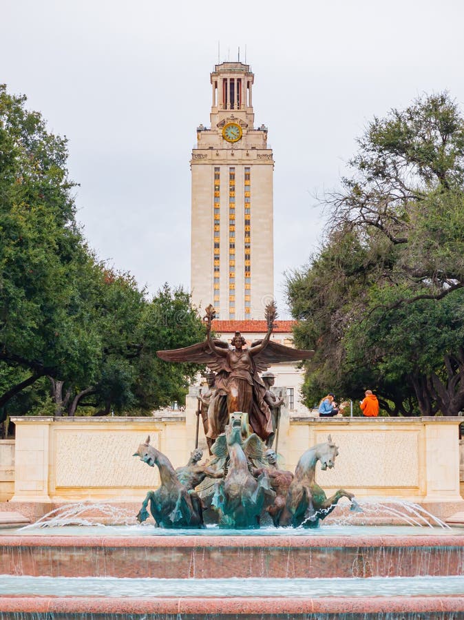 Overcast View of the UT Tower of University of Texas at Austin ...