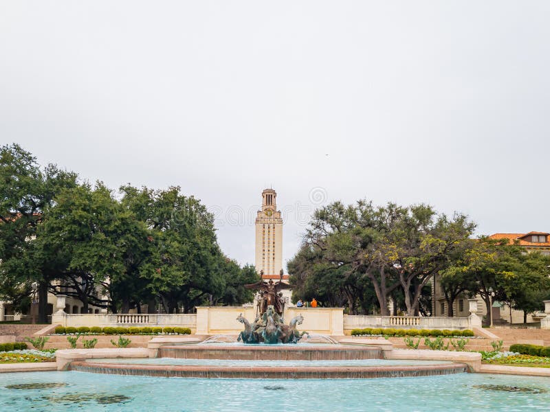 Overcast View of the UT Tower of University of Texas at Austin ...