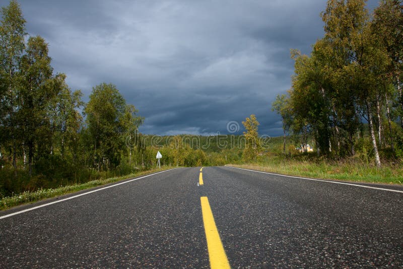 Overcast weather on a road stock photo. Image of scenic - 47259024
