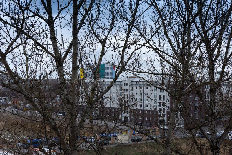 Overcast Winter Weather in a Berlin Stock Photo - Image of modern, cold ...