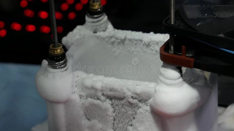 Overclock Cpu Computer with Liquid Nitrogen Stock Video - Video of blue ...